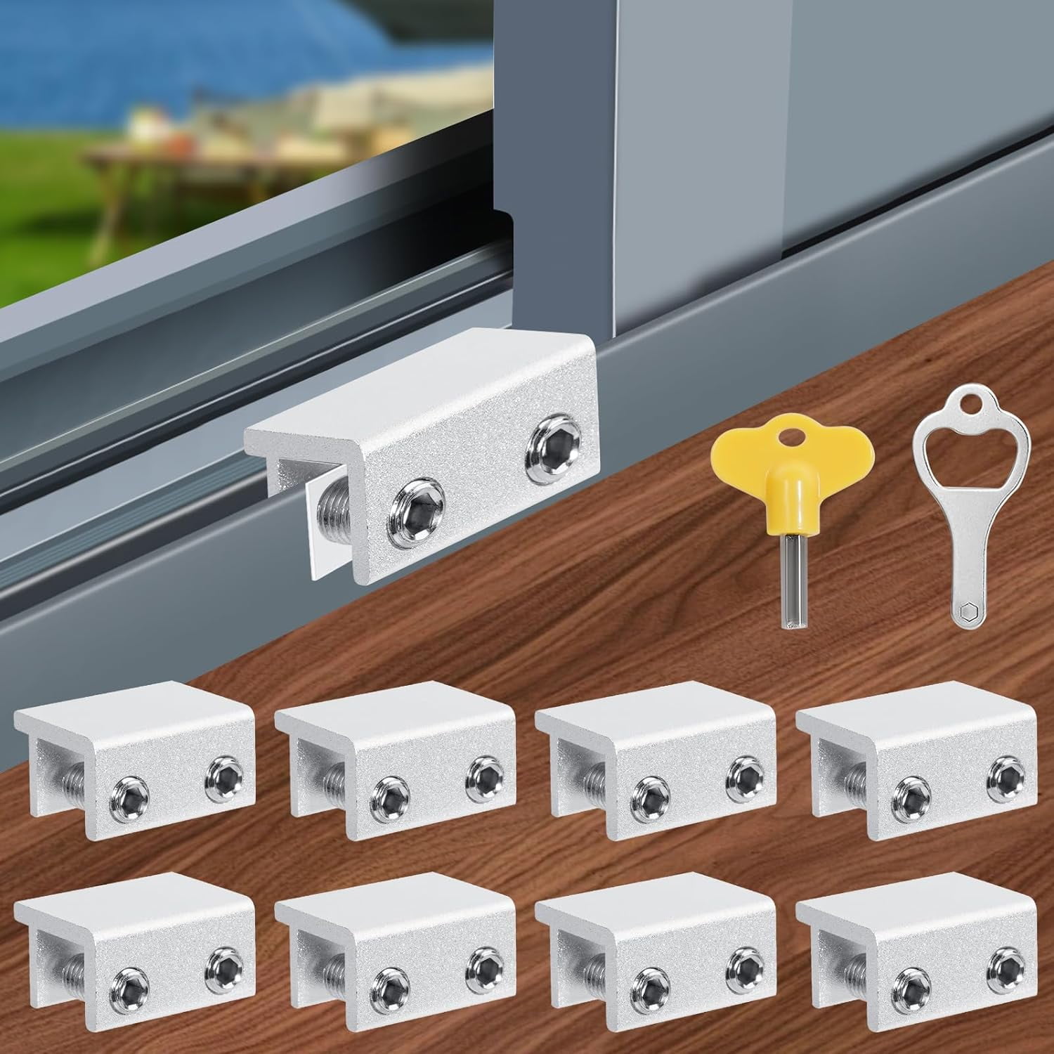 WadwP Window Locks,8 Sets Sliding Door Child Lock,Window Locks for Up ...