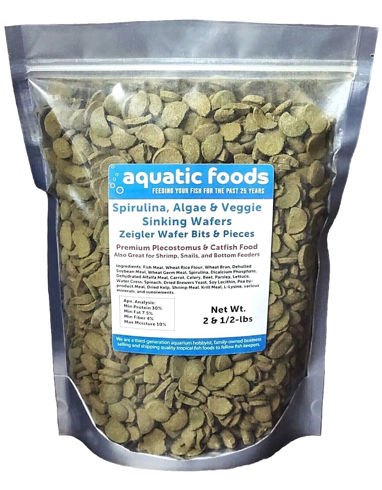 Wafers, Smaller Bits & Pieces of Spirulina, Algae, Veggie, Sinking ...