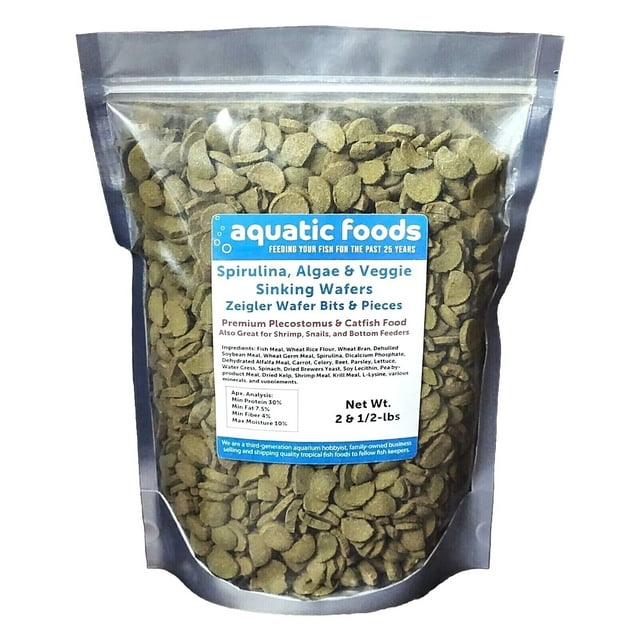 Wafers, Smaller Bits & Pieces of Spirulina, Algae, Veggie, Sinking ...