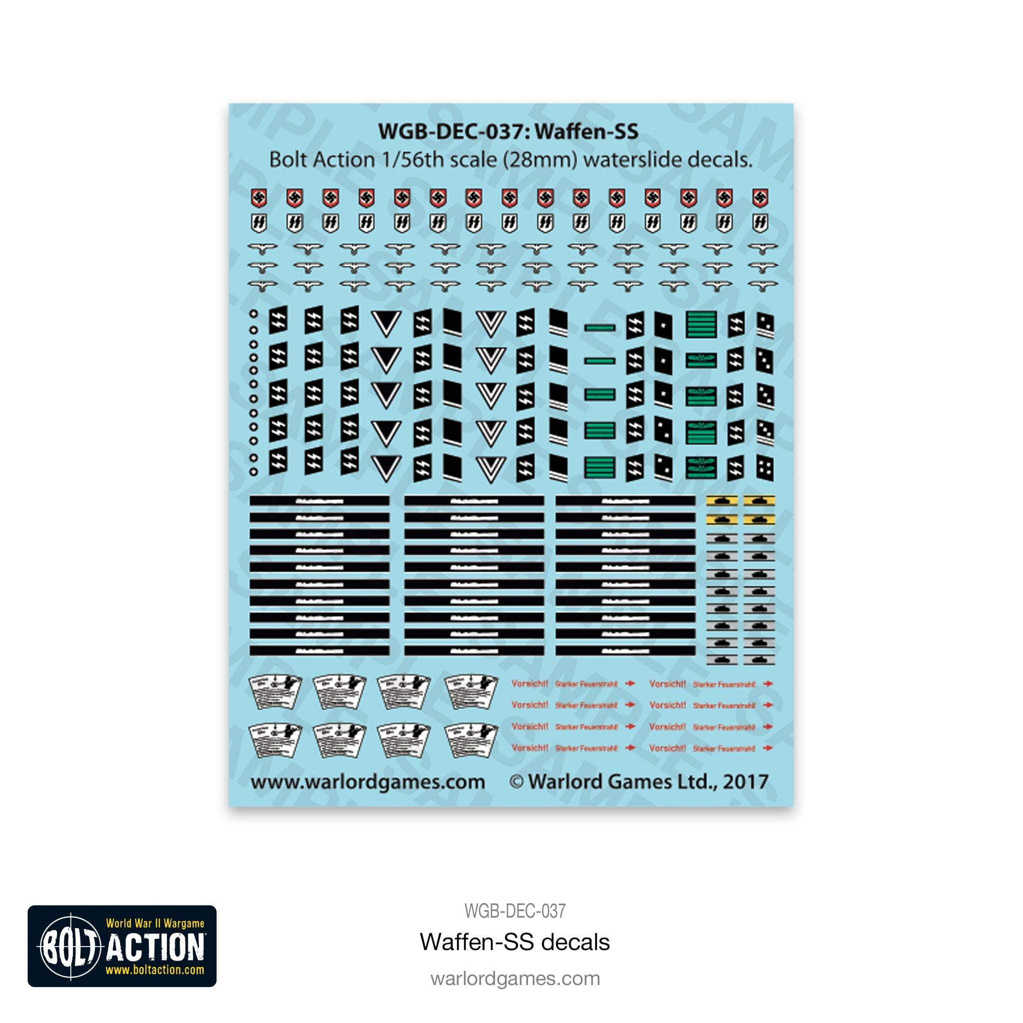 Waffen SS transfer - Bolt Action Decals - Walmart.com