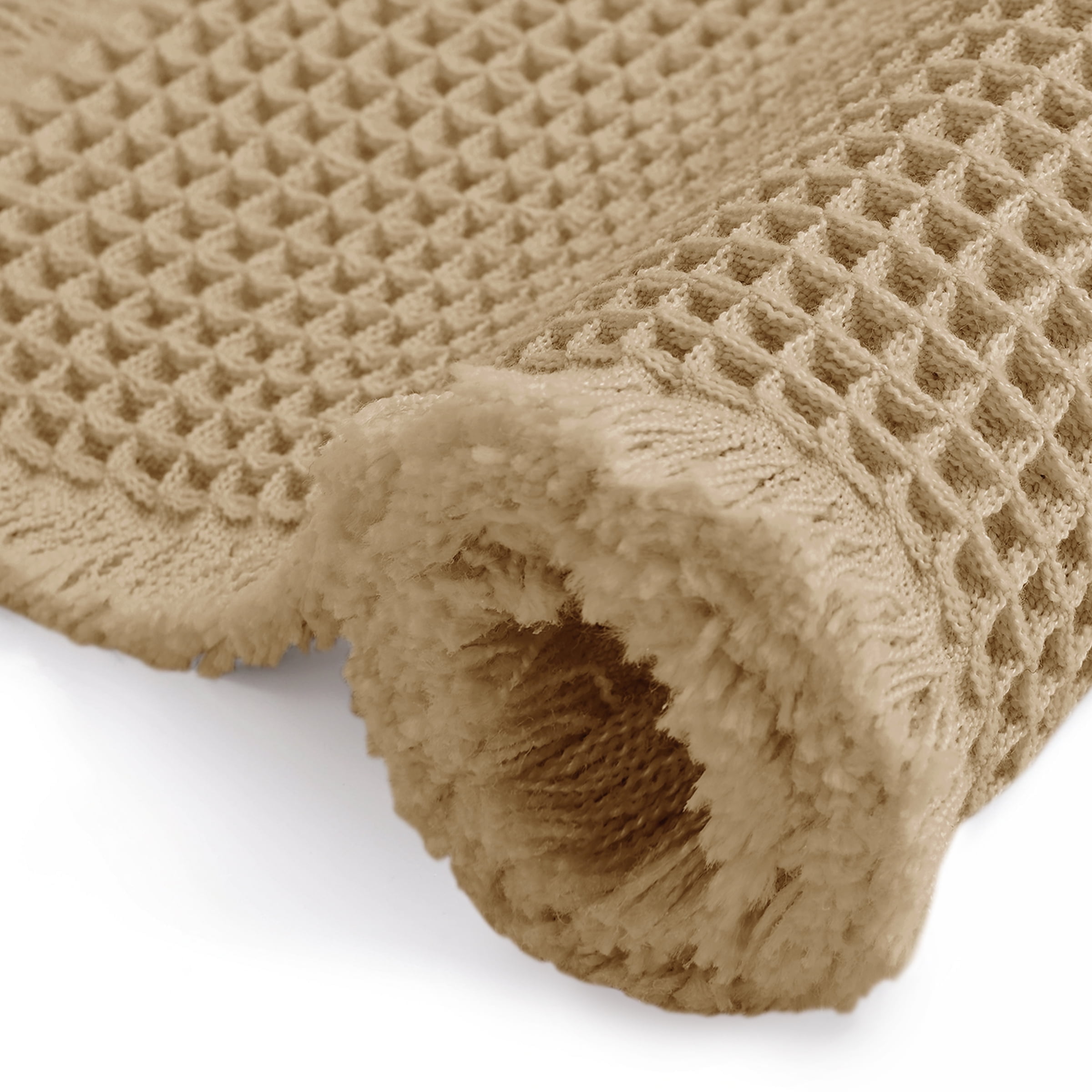 Waffle Bathroom Rug Mat, Absorbent Non Slip Bath Rugs Machine Washable ...