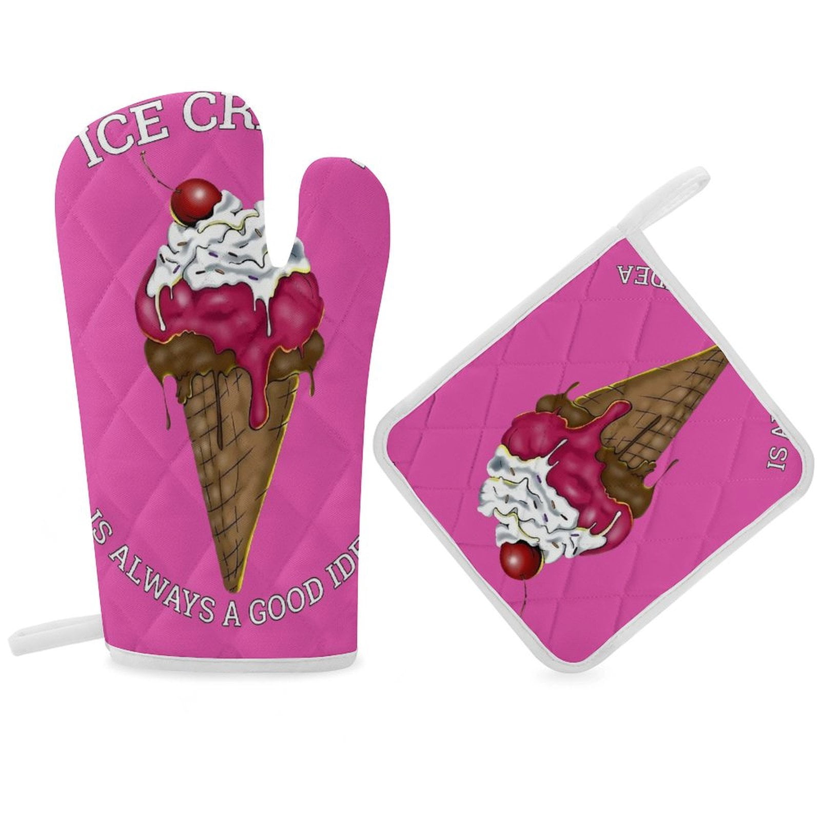 Waffle Cone Ice Cream Is Always A Good Idea Oven Gloves And Pots Stand ...