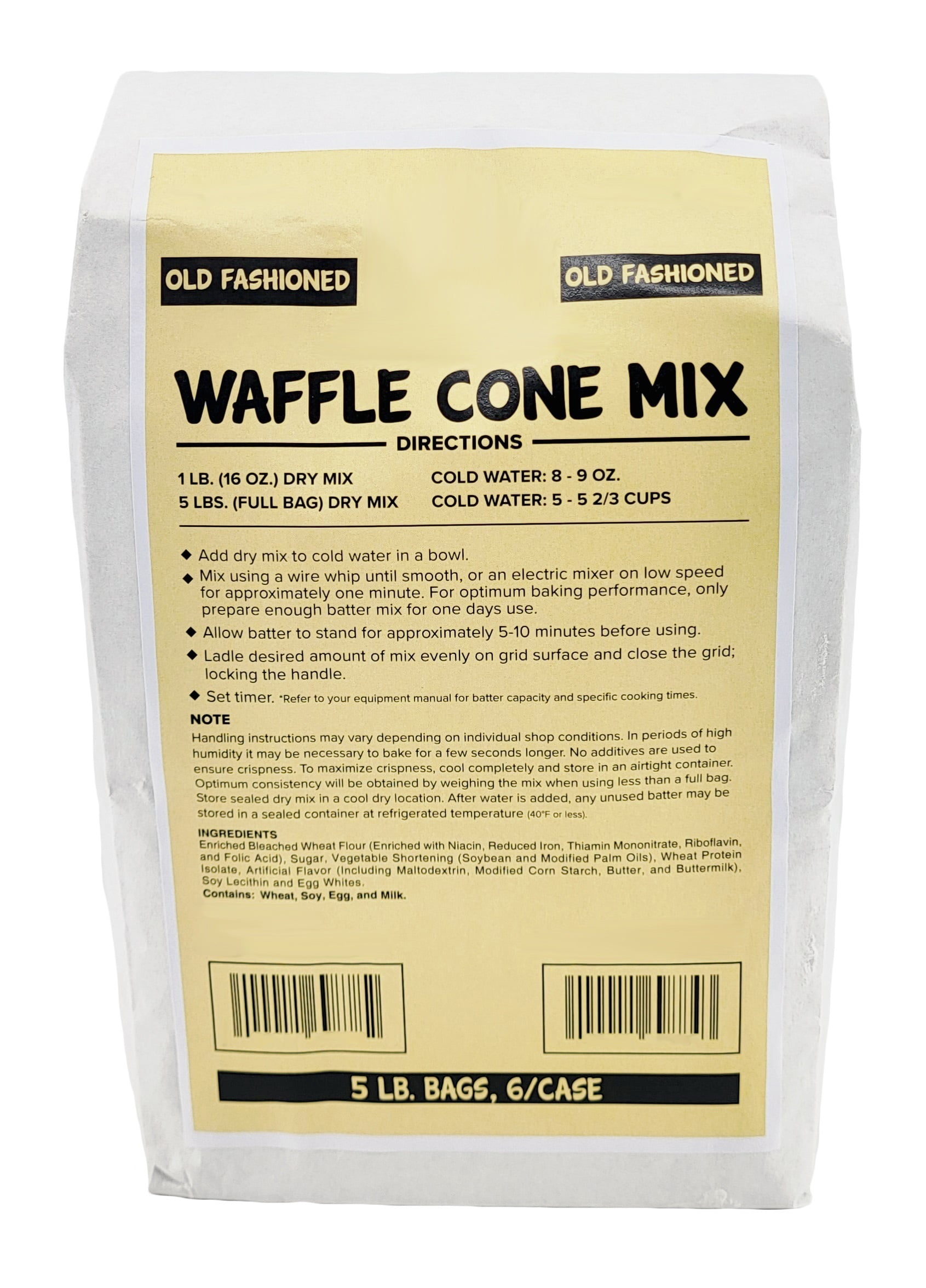 Waffle Cone Mix 5 lb. Bag (Old Fashioned) - Walmart.com