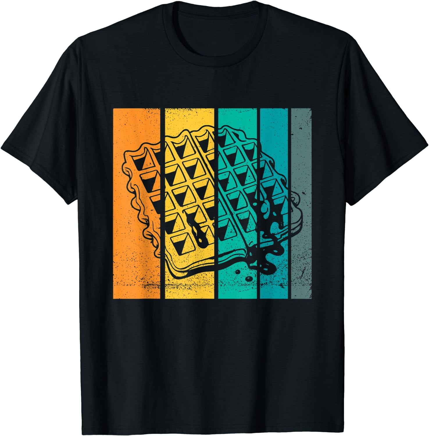 Waffle Design Artsy Vintage Waffle Lover T-Shirt - Walmart.com