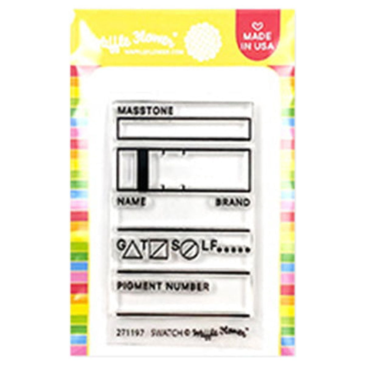 Waffle Flower Swatch Stamp Set - 1.62" x 2.52" approx. Swatch Size ...