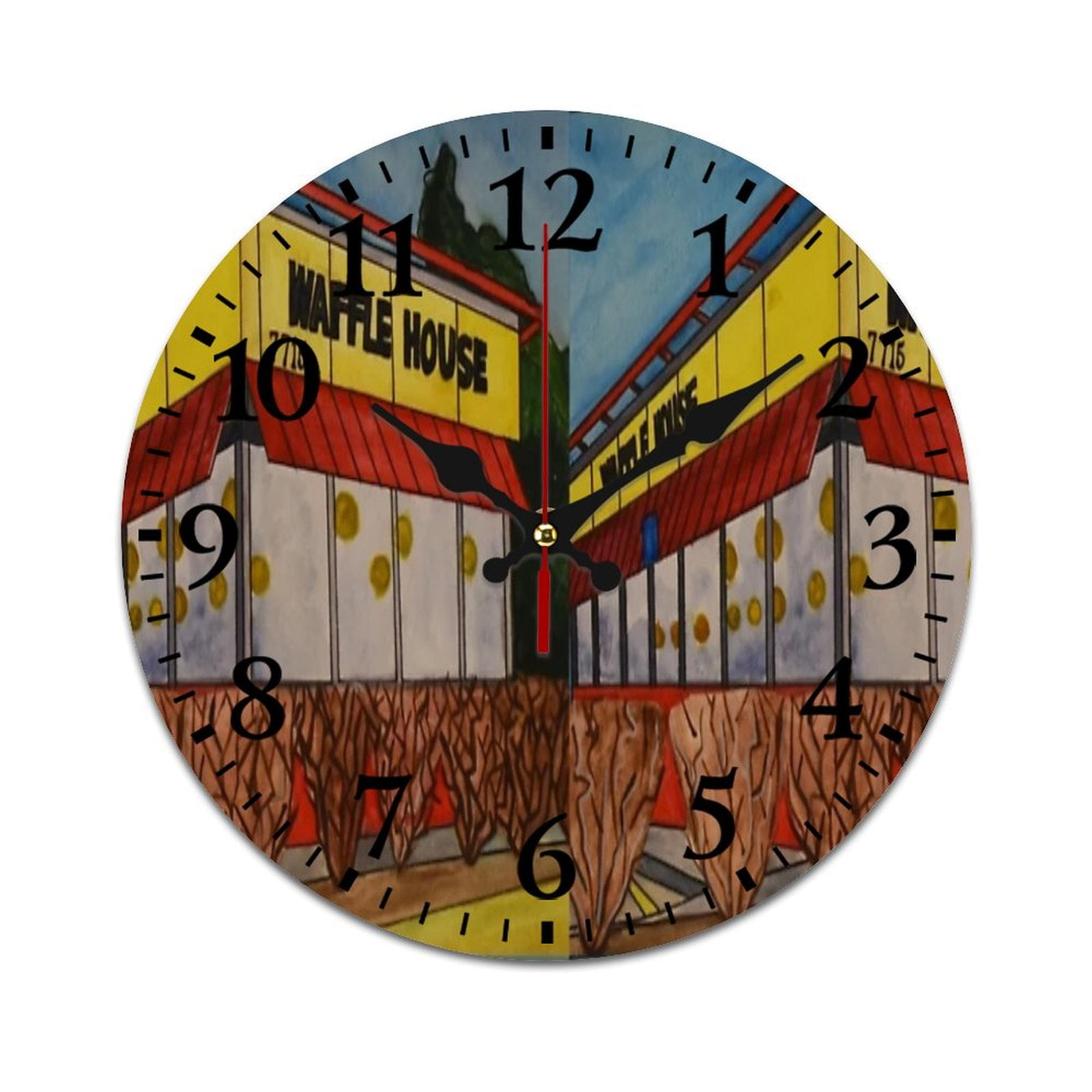 Waffle House Wall Clock Modern Design Clocks Wall Hanging Home Office ...
