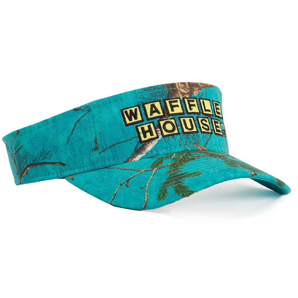 Waffle House Xtra Teal Colors Realtree Camo Visor - Walmart.com
