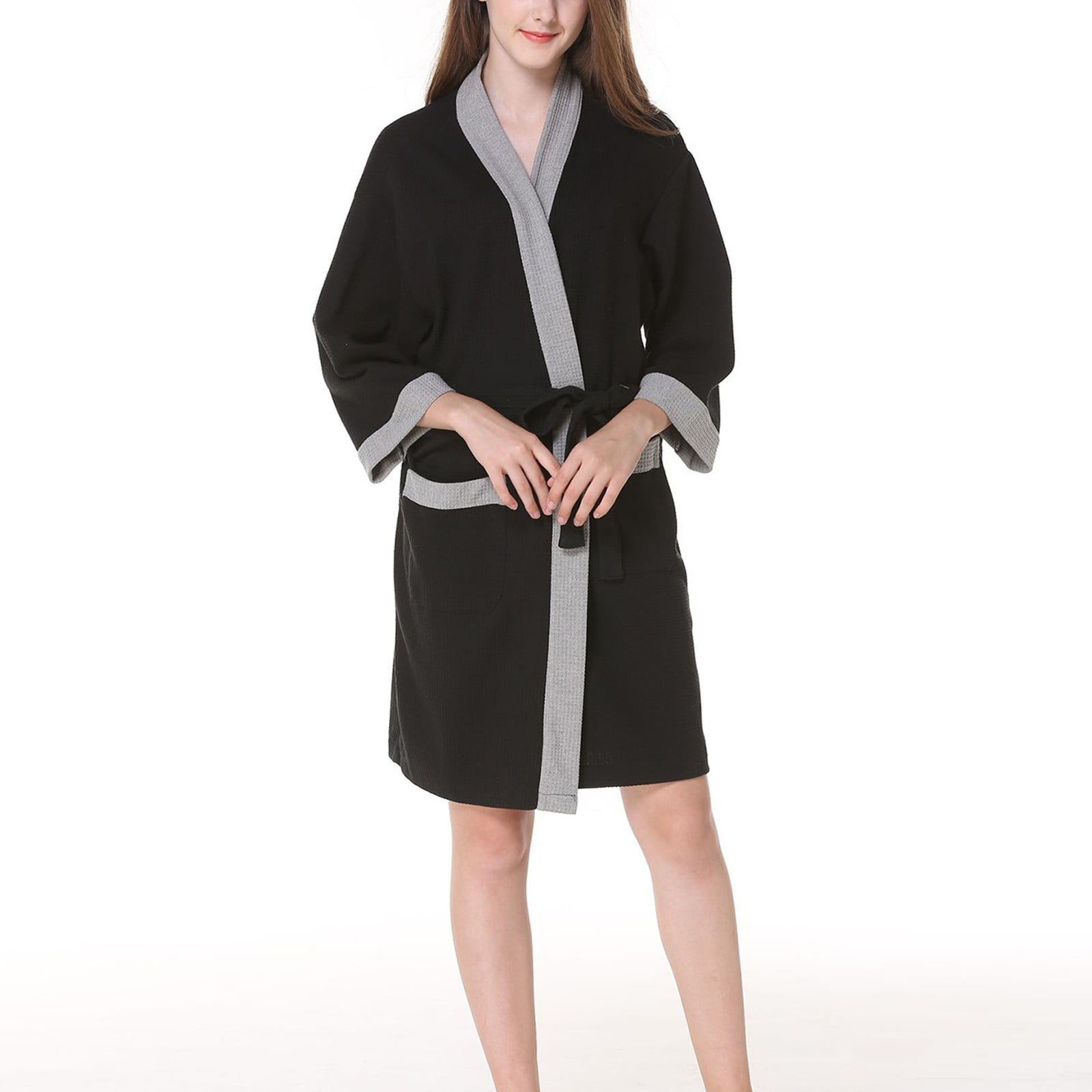 Waffle Knit Robes For Women Female Robes Lightweight Lightweight Robe ...