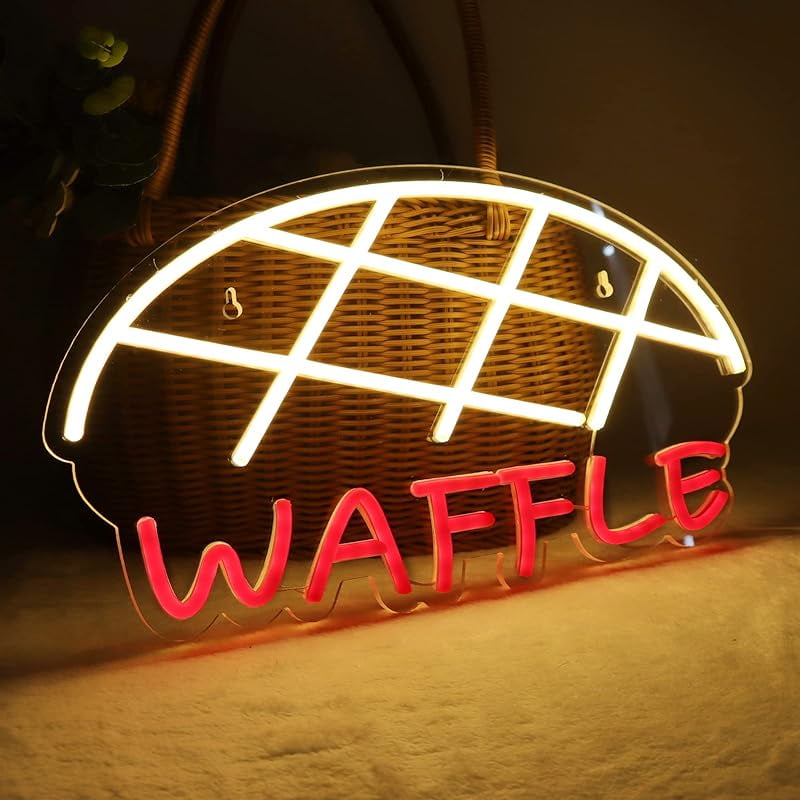Waffle Neon Signs for Wall Decor Neon Lights for Bedroom Led Business ...