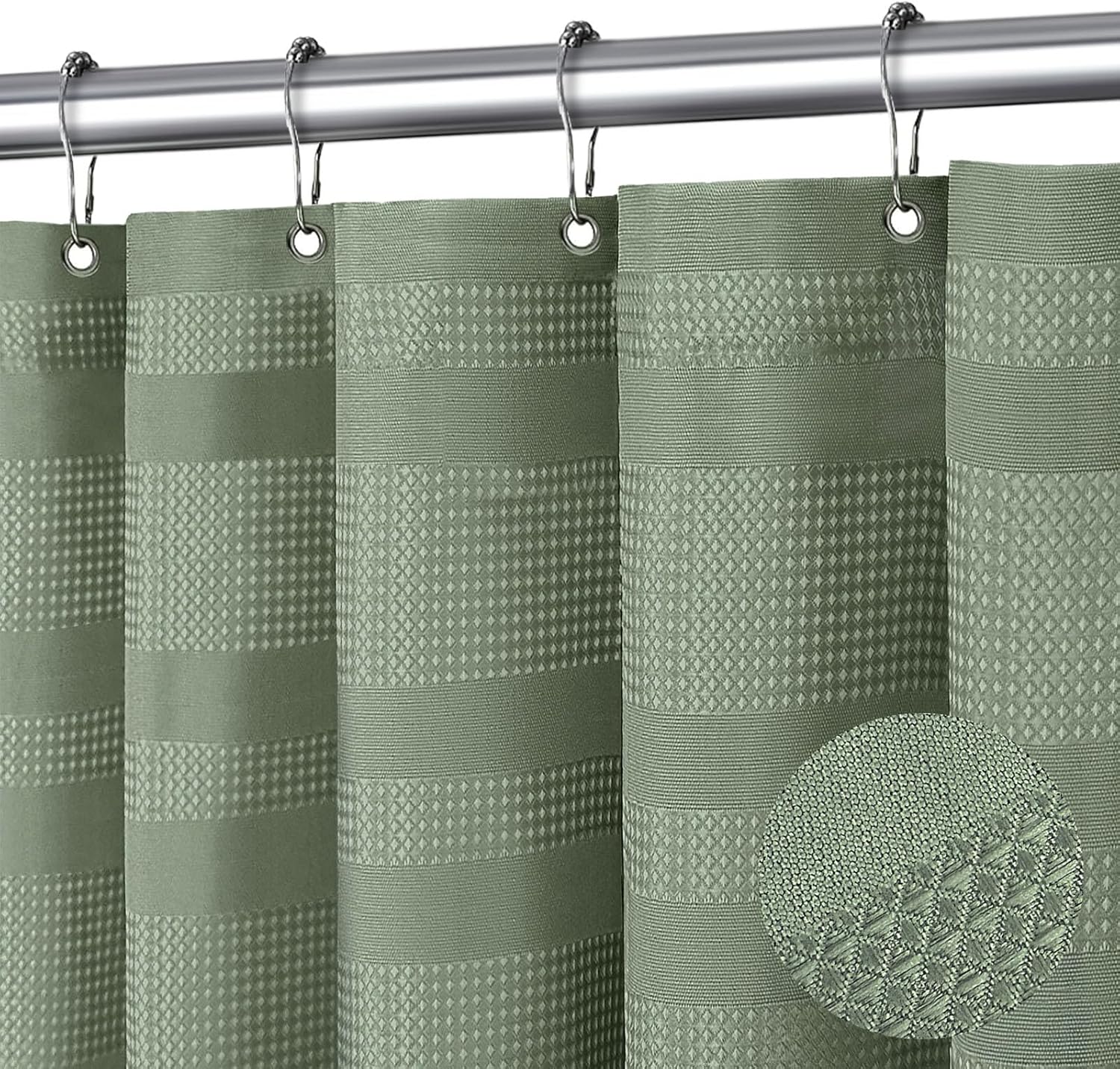 InterDesign Damask Fabric Shower Curtain - Walmart.com