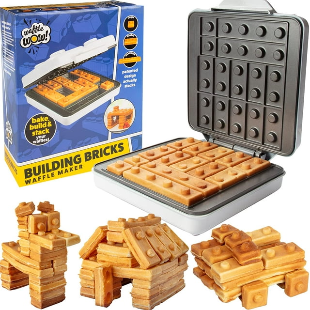 Waffle Wow! Mini Kid Bite-Building Brick Waffle Maker- Build Houses ...
