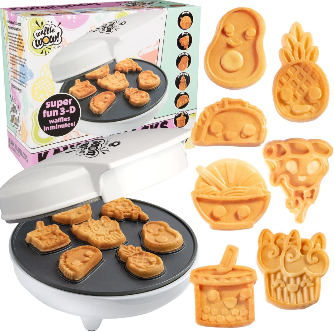 Waffle Wow! Fun Food Friends Mini Waffle Maker - 7 Different Kawaii ...