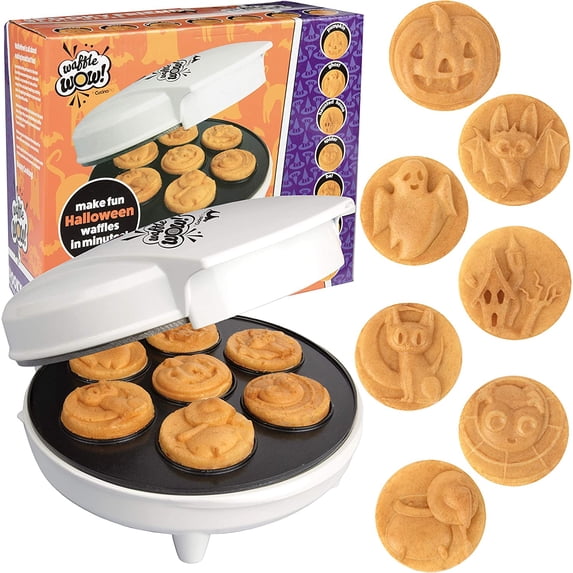 Cucina Pro Halloween Mini Waffle Maker - Electric Nonstick Iron with 7 ...