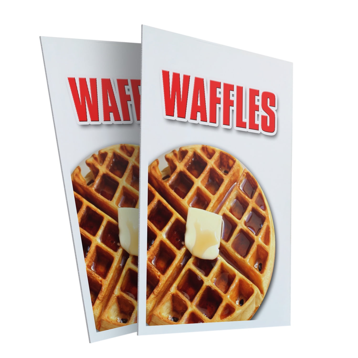 Waffles (2-PACK) 24" x 36" Plastic Signs | Sign Insert 4mm Corrugated ...