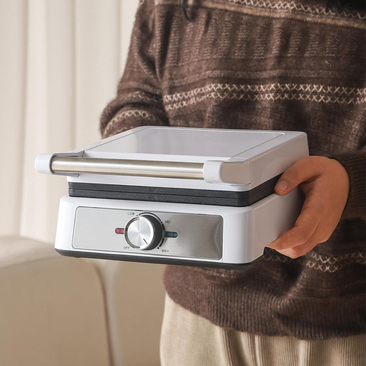 Waffles Maker 2 Slices, Large Square Belgian Waffle Maker, Anti ...