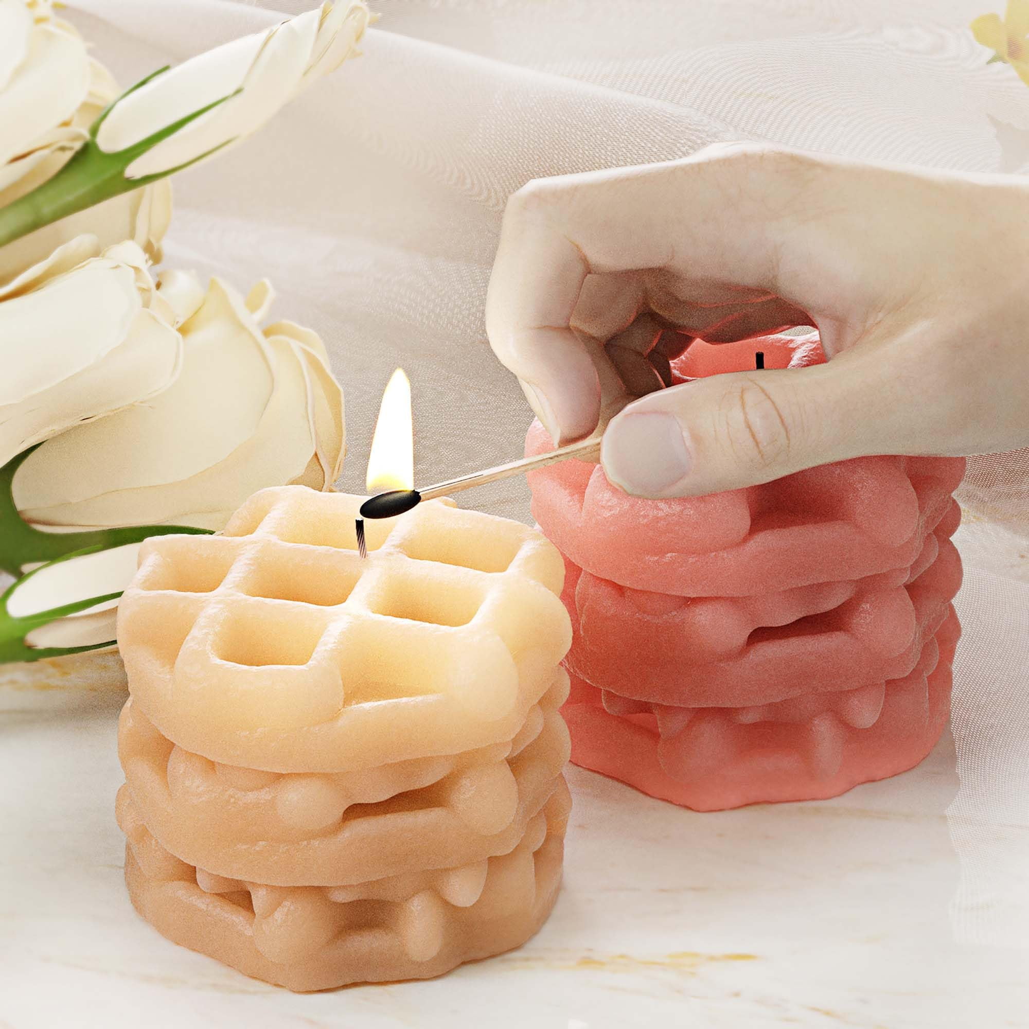 Waffles Mold Waffles Candle EC36 Mold Cake Mold Waffles Resin Mold Clay ...