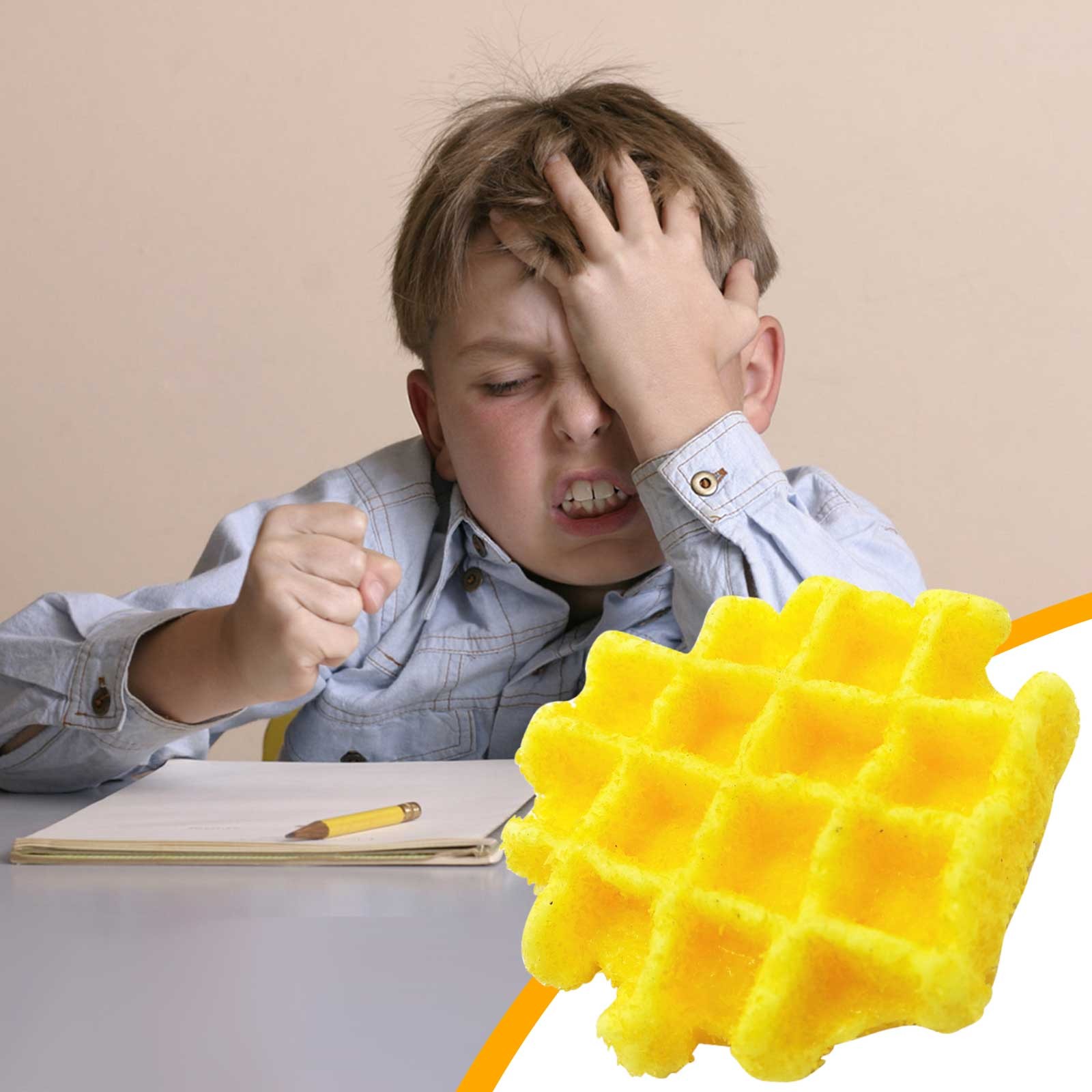 Waffles Pinch Stress Relief Squishy Toy, Ultra Soft Squeeze Fidget Toys ...