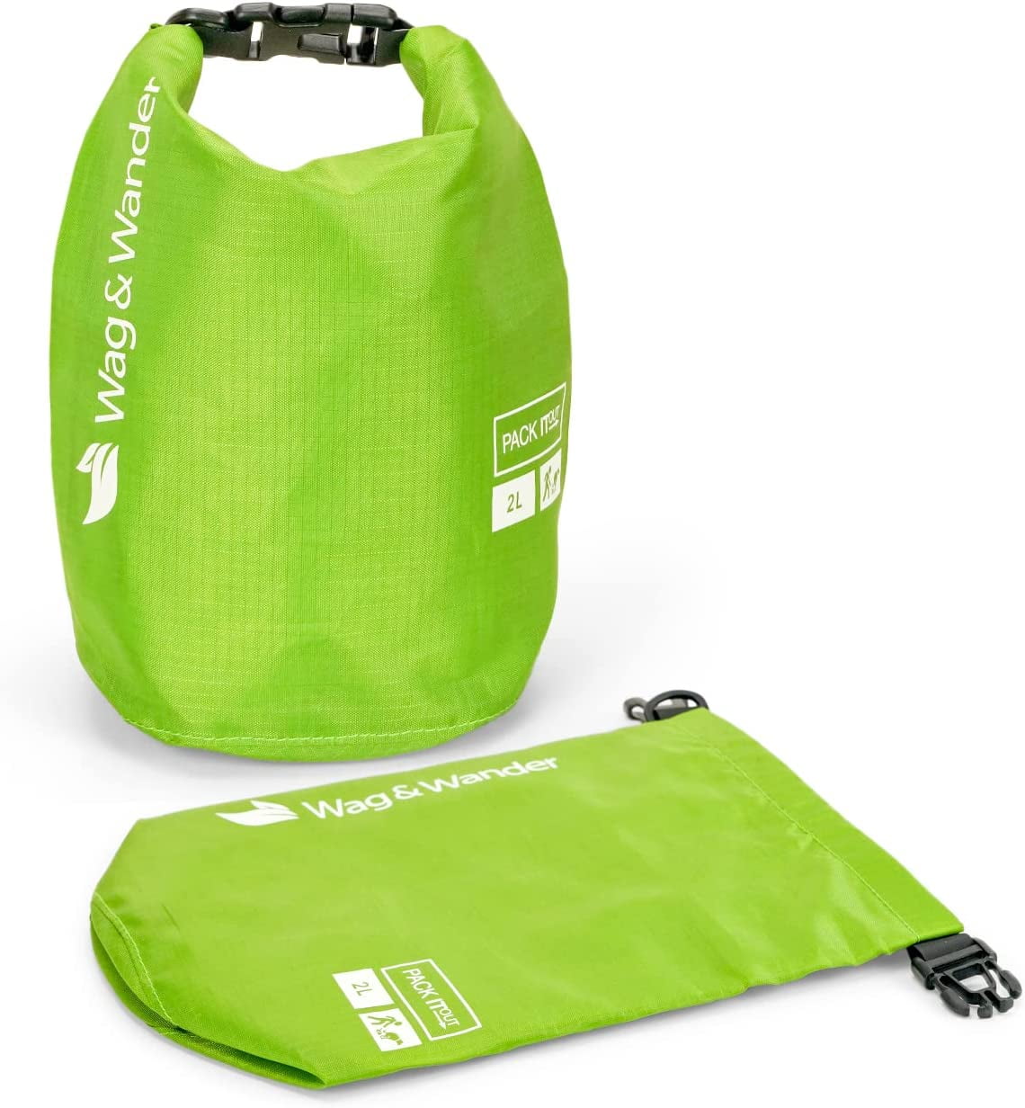 Wag & Wander Doggy Poo Bag, Reusable Smell Proof Waste Holder, Odor Proof, Green - Walmart.com