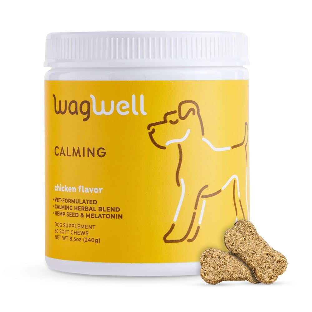 WagWell Calming Chews for YYF14 Dogs - Vet-formulated Anxiety for Dogs ...