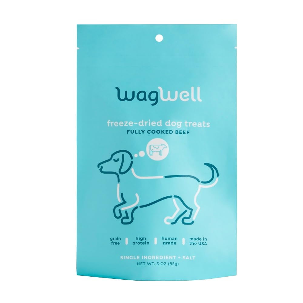 WagWell Freeze-Dried Beef Dog TMA2 Treats - Grain-Free, High-Protein ...