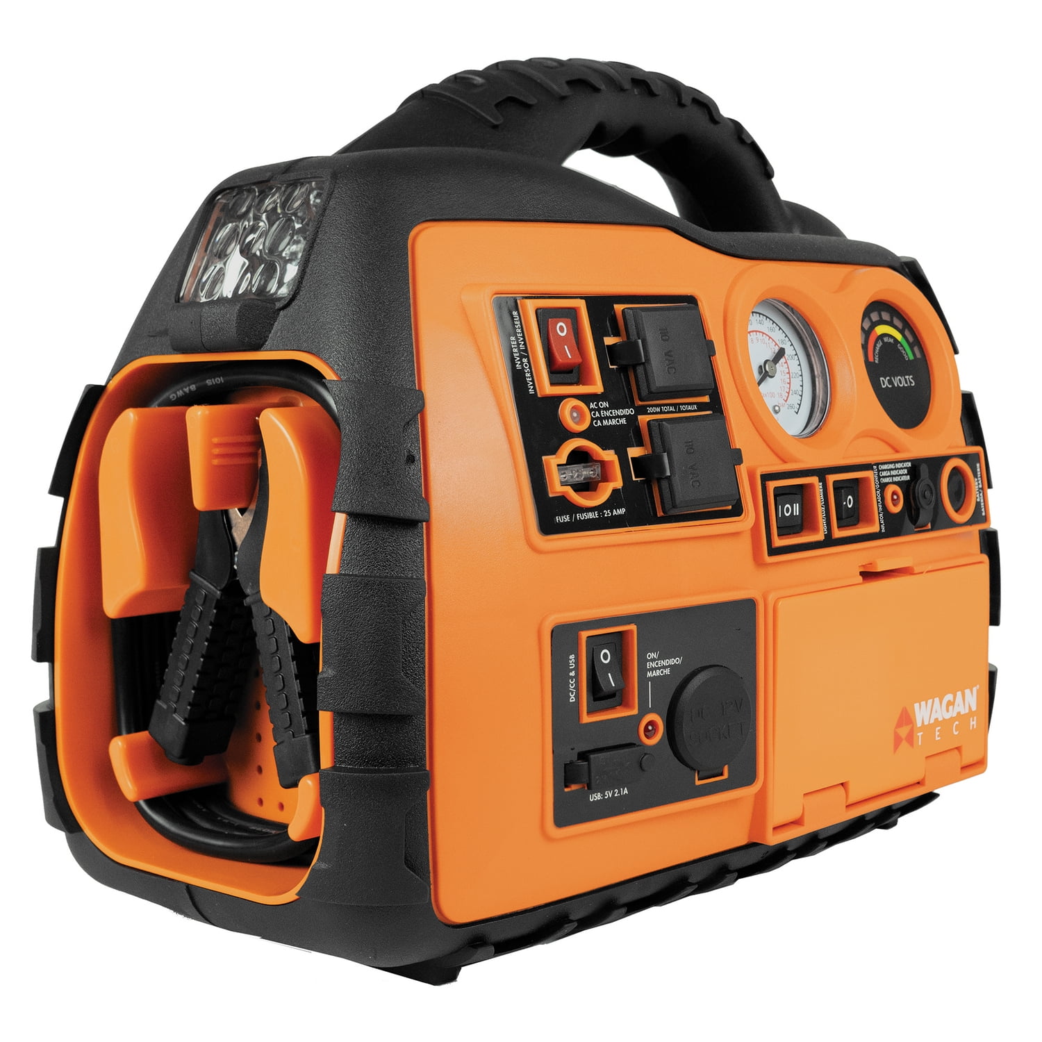 Wagan Tech Power Dome NX2 12-Volt Jump Starter, Air Compressor, Radio ...