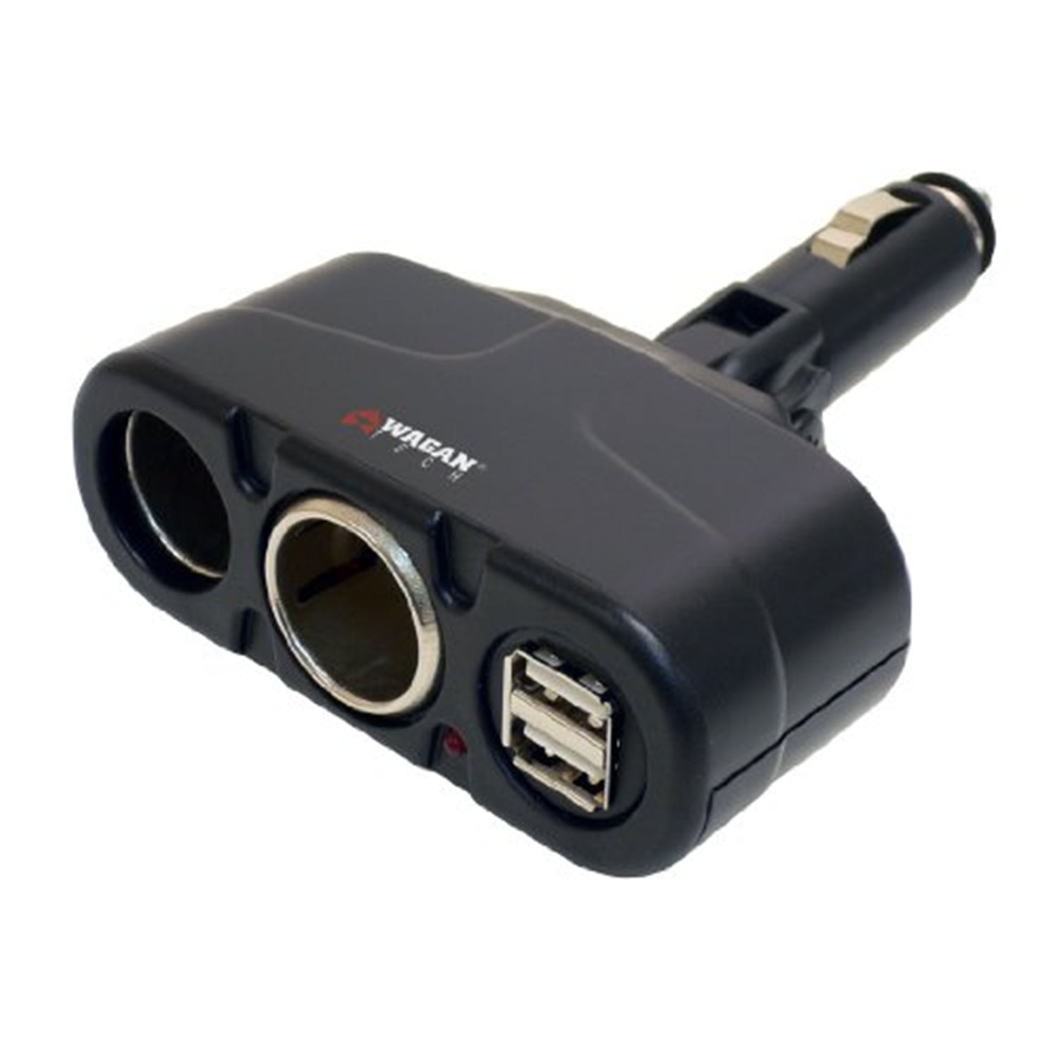 Wagan Twin USB/DC Sockets Travel Adapter - Car power adapter - 4 output ...