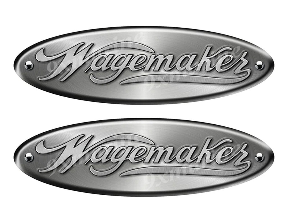 Wagemaker Remastered Stickers. Brushed Metal Style - 10" long - Walmart.com