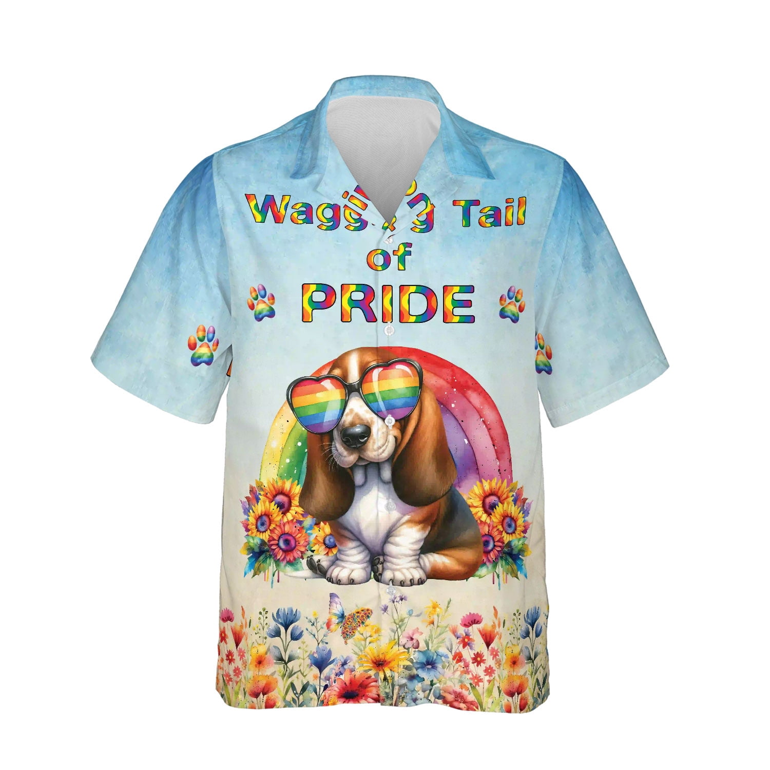 Wagging Tail Basset Hound Celebrates Rainbow Pride Month LGBT LGBTQ+ ...