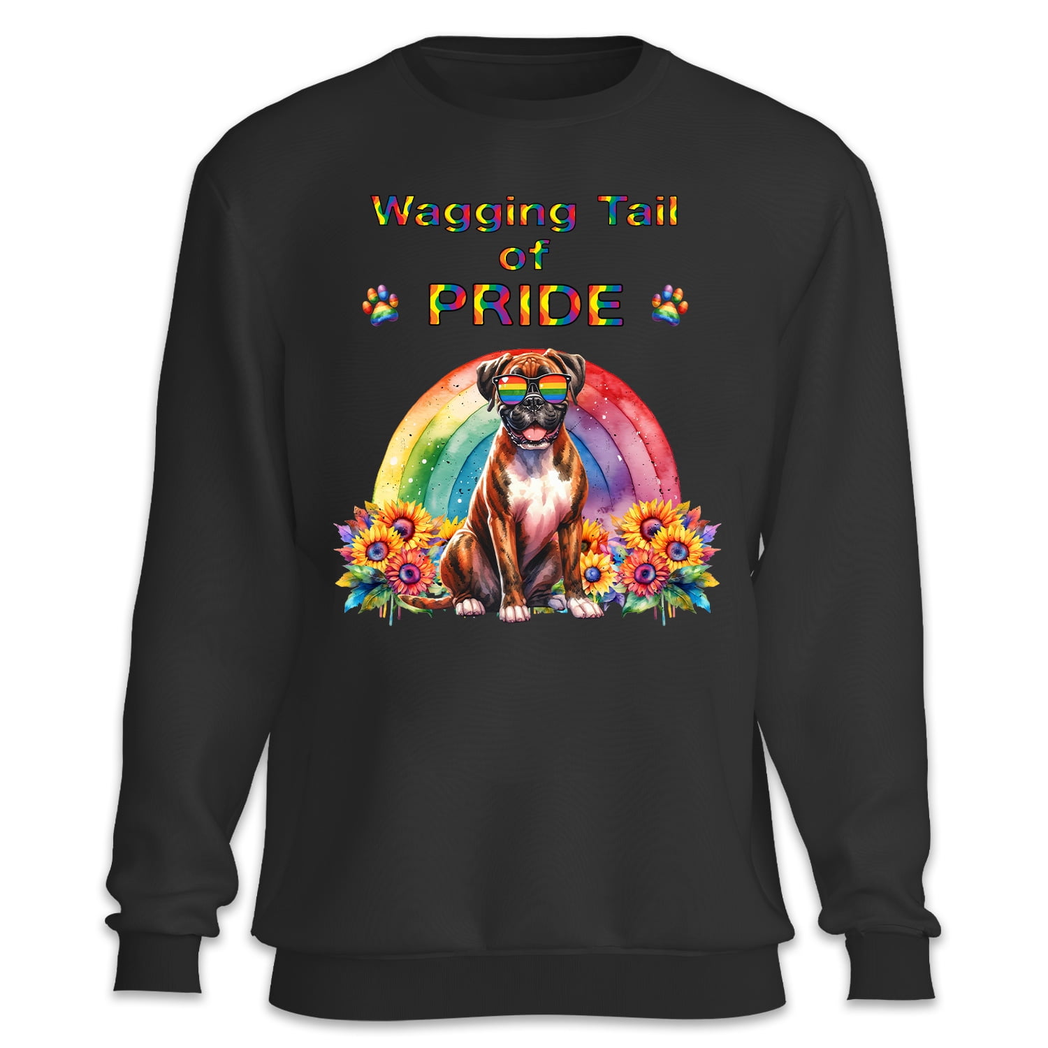 Wagging Tail Boxer Celebrates Rainbow Pride Month LGBT LGBTQ+ ...