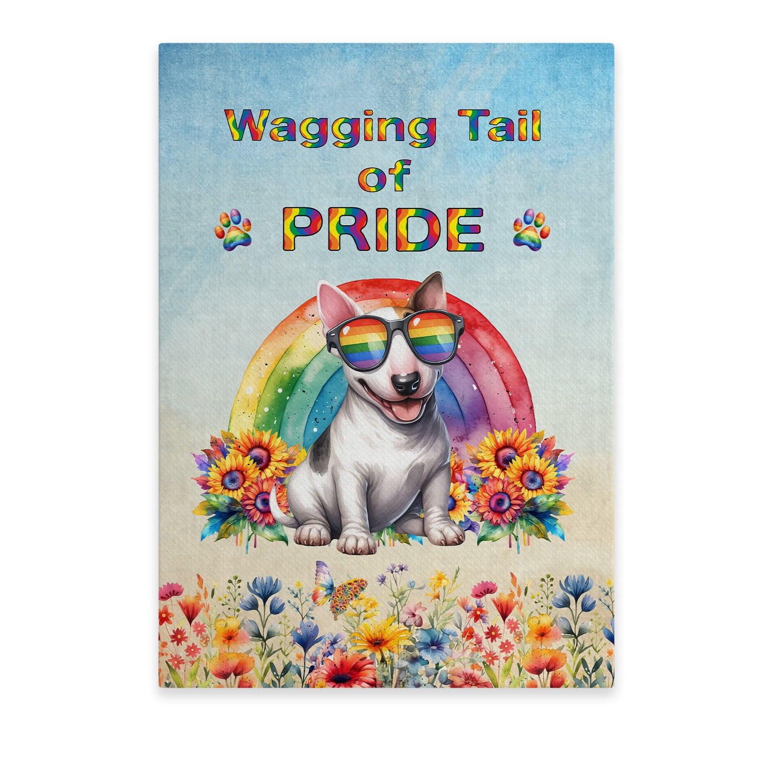 Wagging Tail Bull Terrier Celebrates Rainbow Pride Month LGBT LGBTQ+ ...