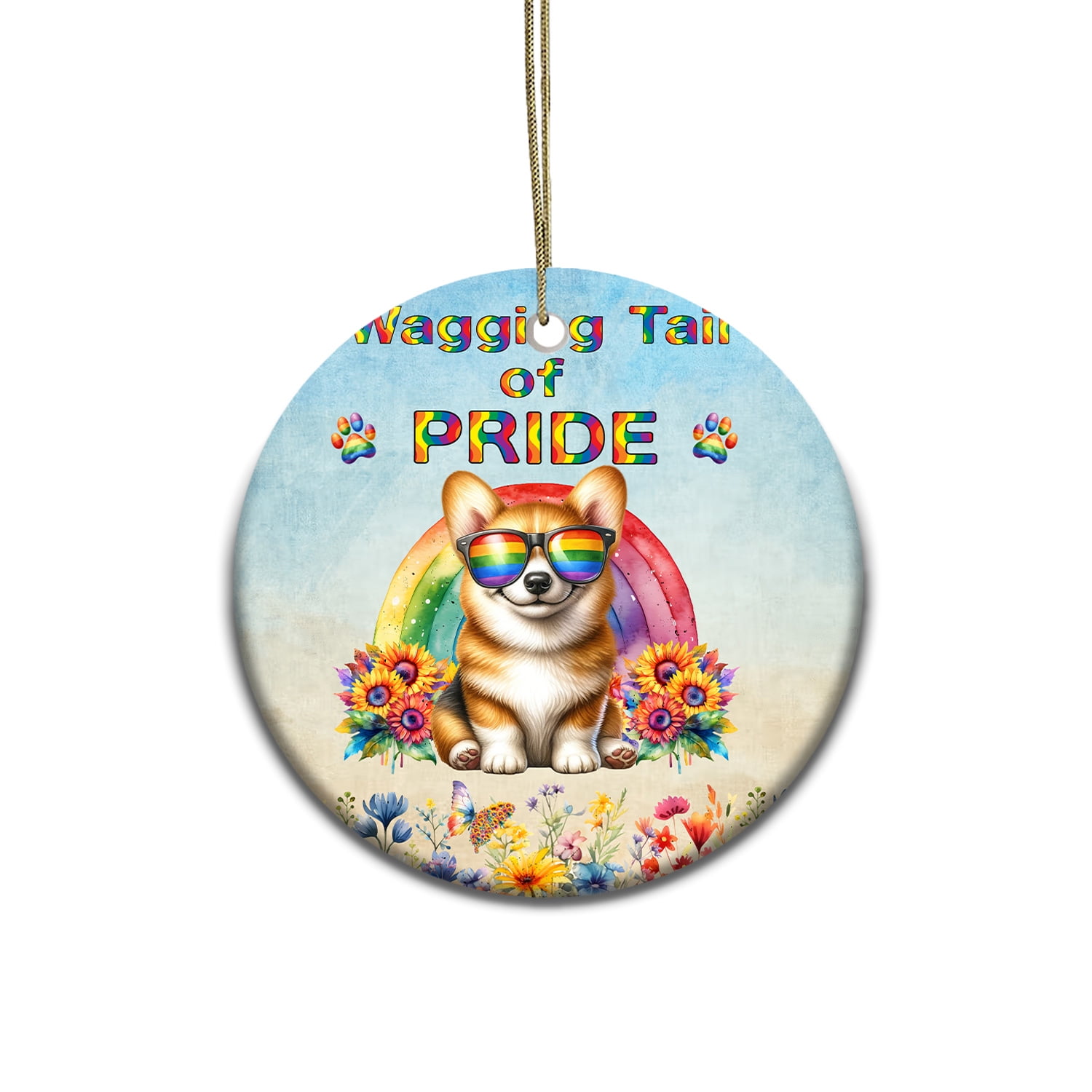 Wagging Tail Corgi Celebrates Rainbow Pride Month LGBT LGBTQ+ Ceramic ...