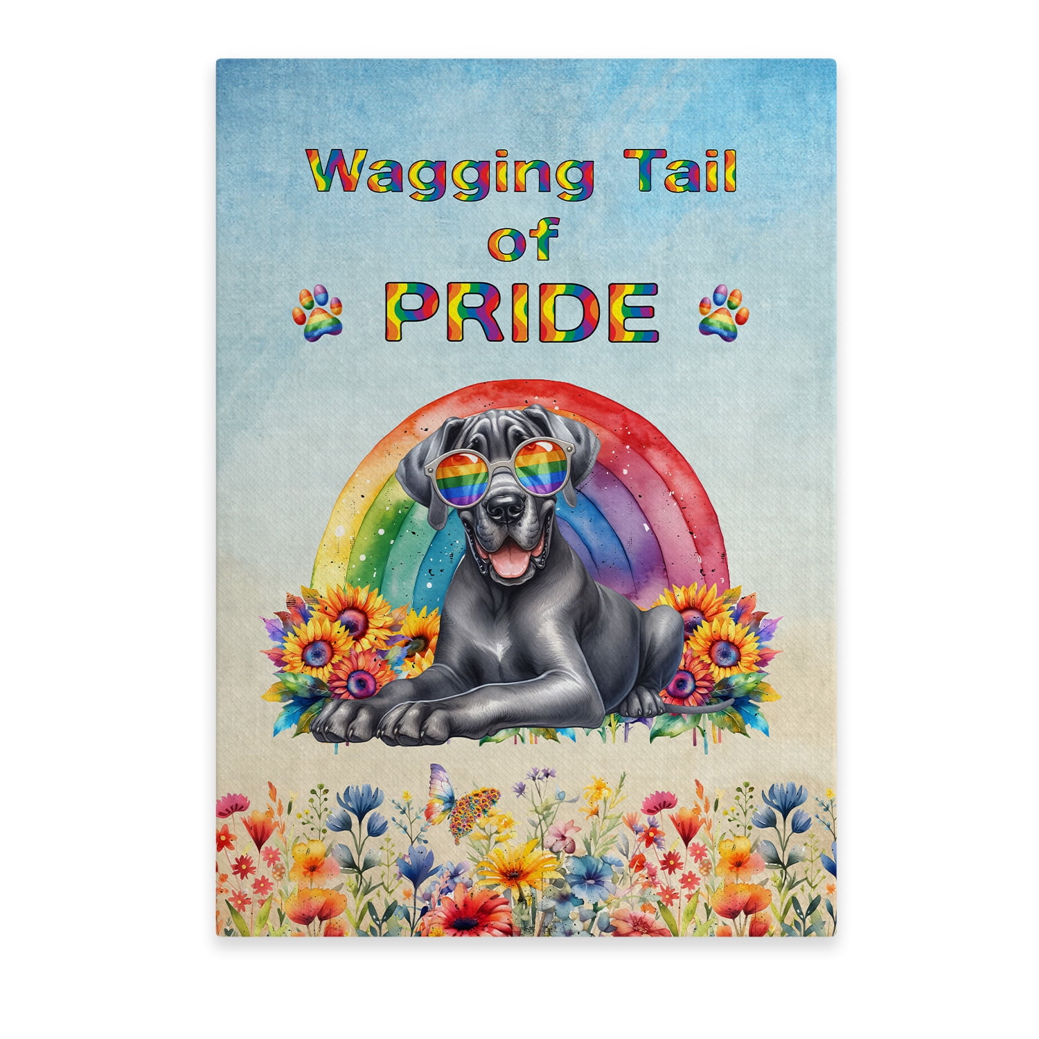 Wagging Tail Great Dane Celebrates Rainbow Pride Month LGBT LGBTQ+ ...