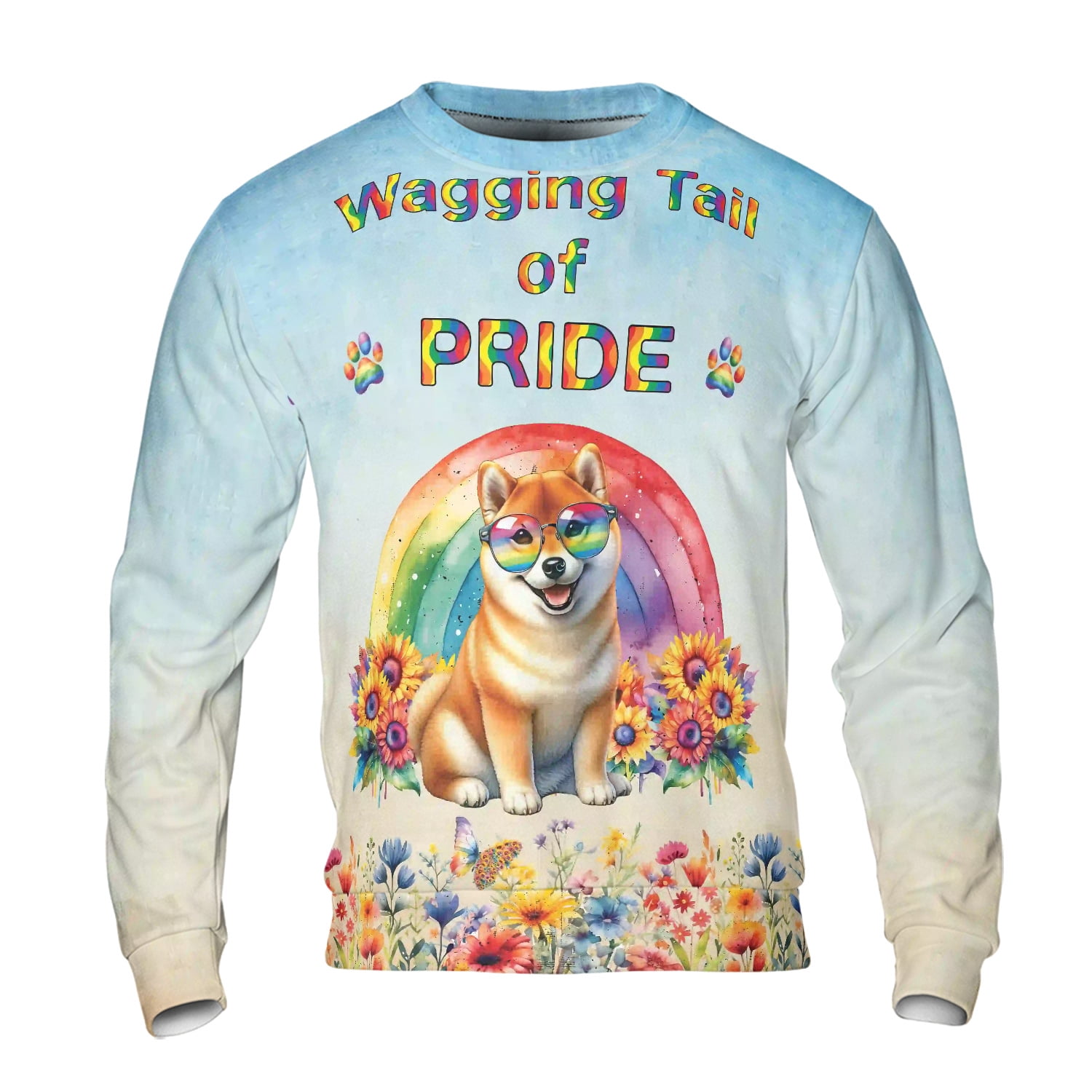 Wagging Tail Shiba Inu Celebrates Rainbow Pride Month LGBT LGBTQ+ All ...