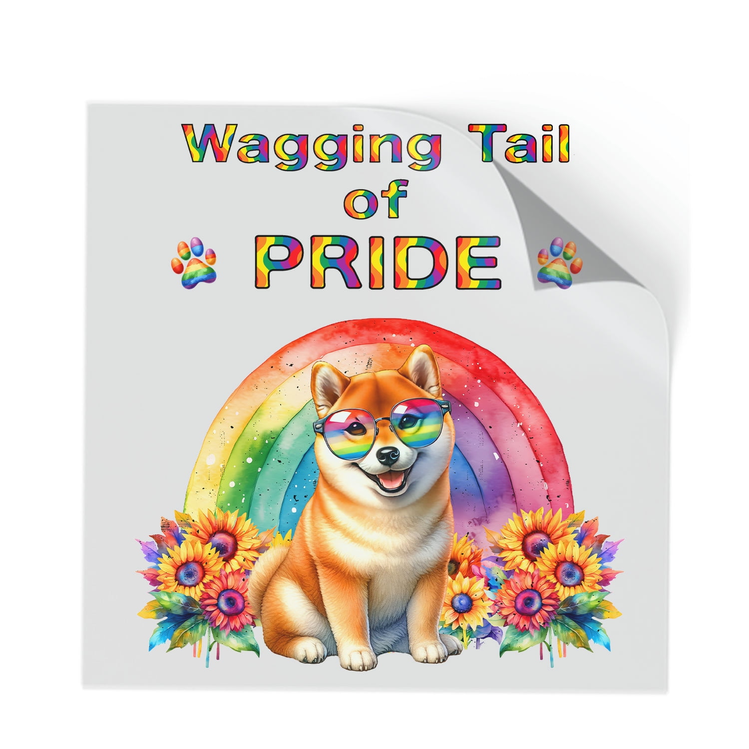 Wagging Tail Shiba Inu Celebrates Rainbow Pride Month LGBT LGBTQ+ ...