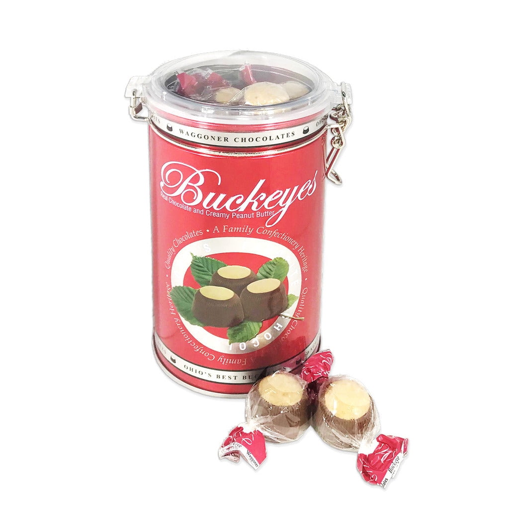 Waggoner Milk Chocolate Buckeyes Red Round Latch Tin 12 oz. - Walmart.com