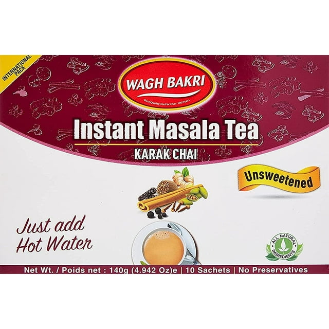 Wagh Bakri Instant Masala Chai Tea Unsweetened - 10 Sachets â ...