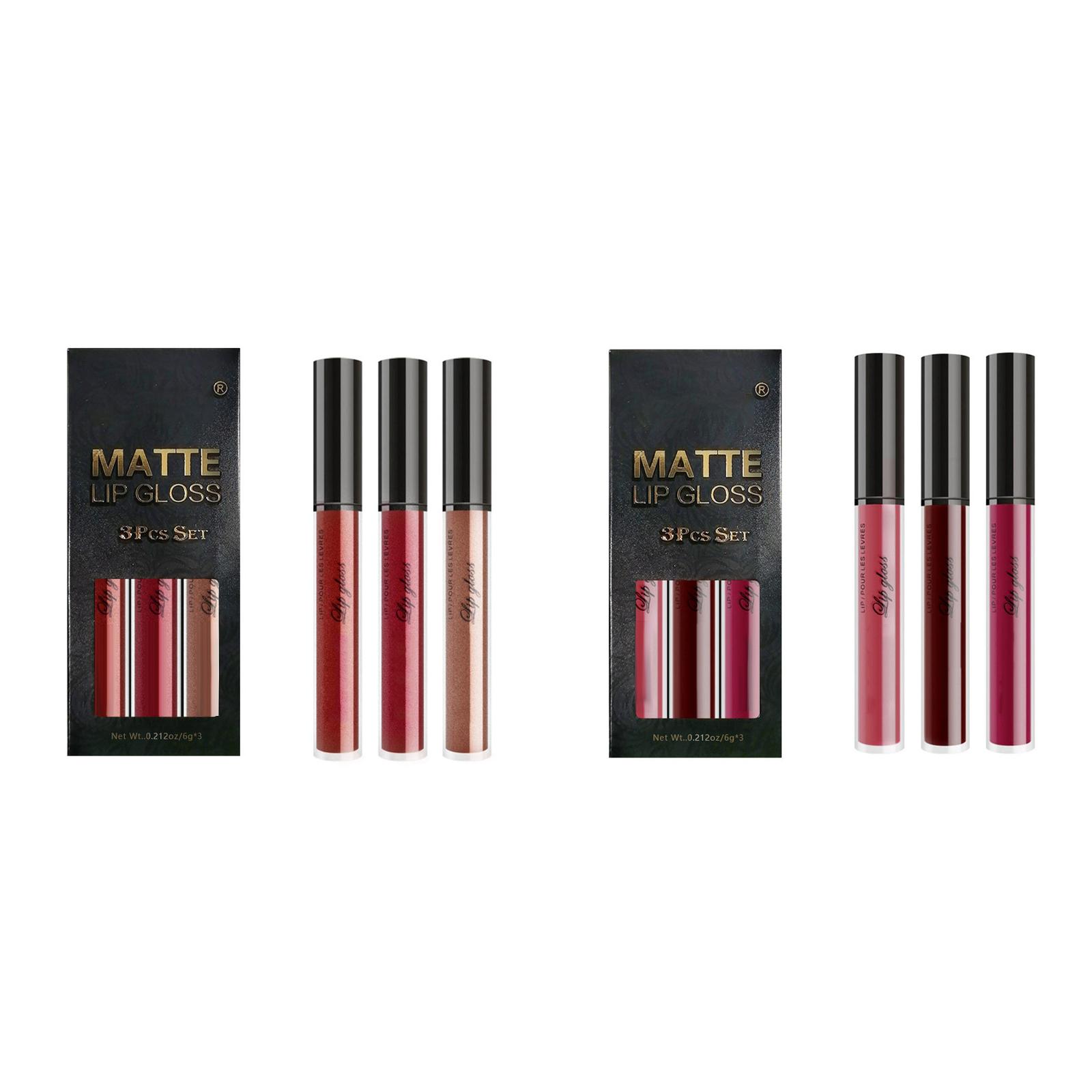Wagiet Mauve red Berry red Velvet Texture Liquid Lipstick Sets for ...