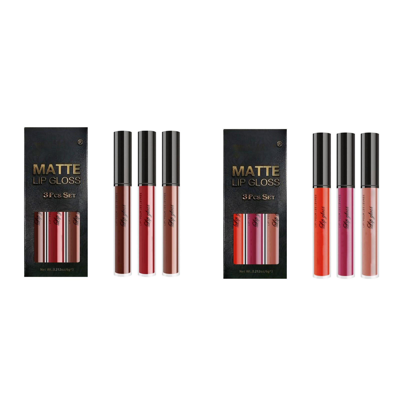 Wagiet Mauve red Berry red Velvet Texture Liquid Lipstick Sets for ...