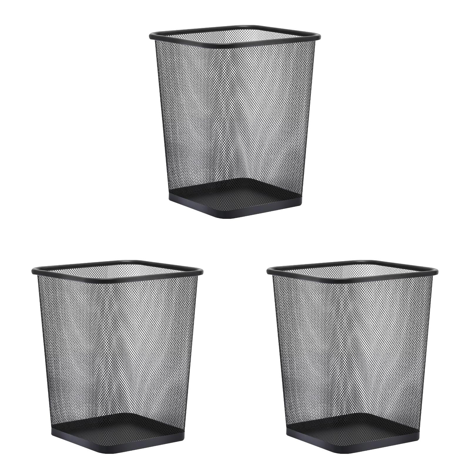 Wagiet Small Mesh Trash Can for Office Waste Under Desk Garbage Black ...