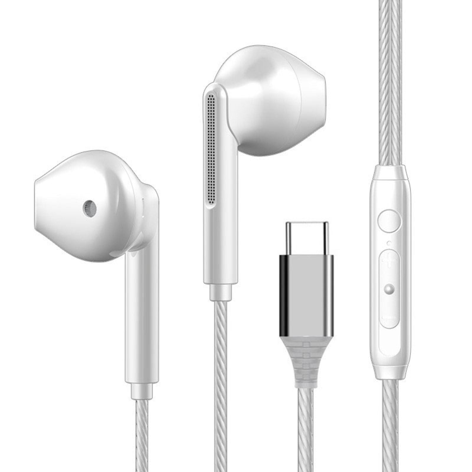 Wagiet Type-C Wired Headphones with Mic Bass Sound In-Ear Design for ...