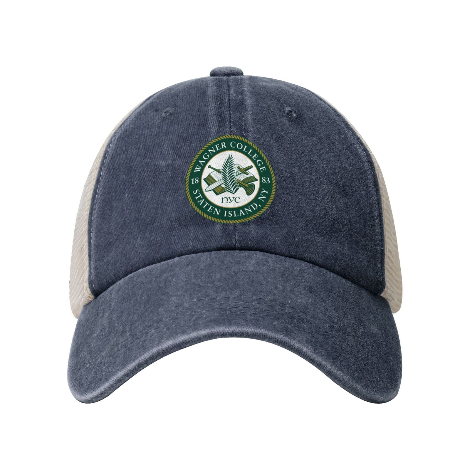 Wagner College Hat Adjustable Athletic Vintage Washed Distressed Mesh ...