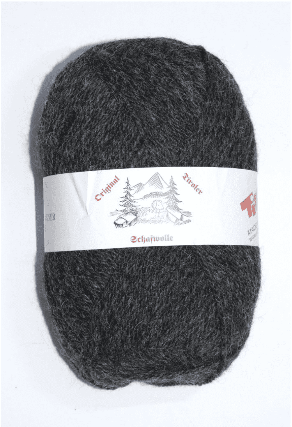 Wagner Fine Knitting Yarn in 50% Merino 50% Alpaca Wool (Dark Charcoal ...