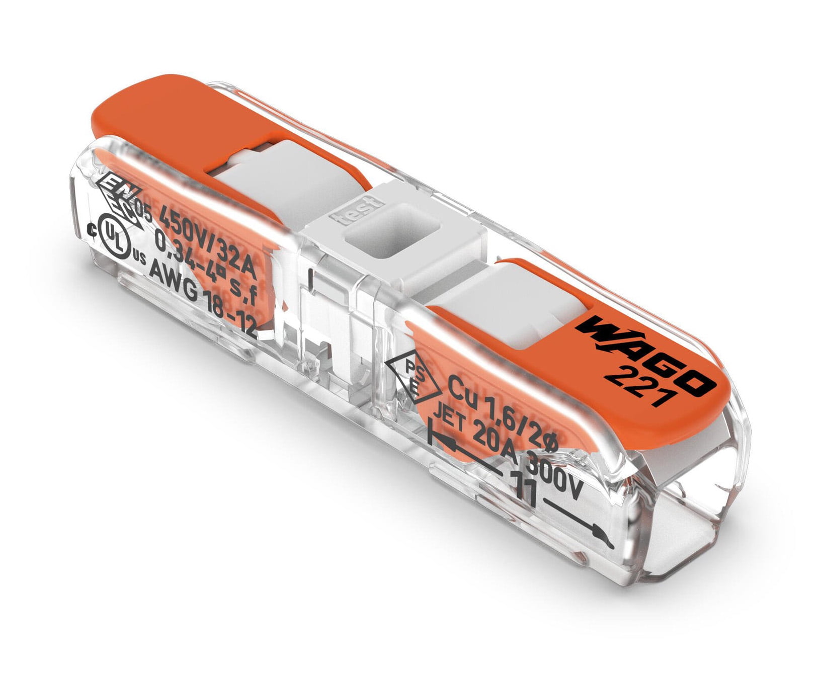 Wago 221-2401 Lever-Nuts 60 PK, Inline Compact Splicing Wire Connectors ...