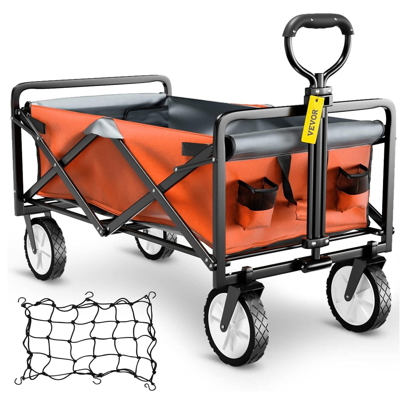 Wagon Cart, Collapsible Folding Cart with 176lbs Load, Outdoor Utility ...