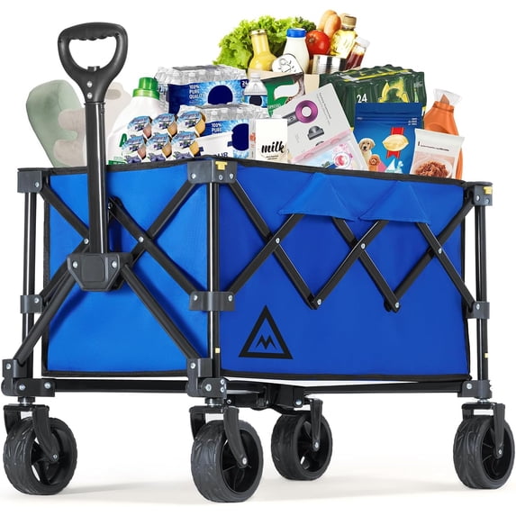 Wagon Cart Shopping Foldable Folding Collapsible with Wheels Big Beach ...