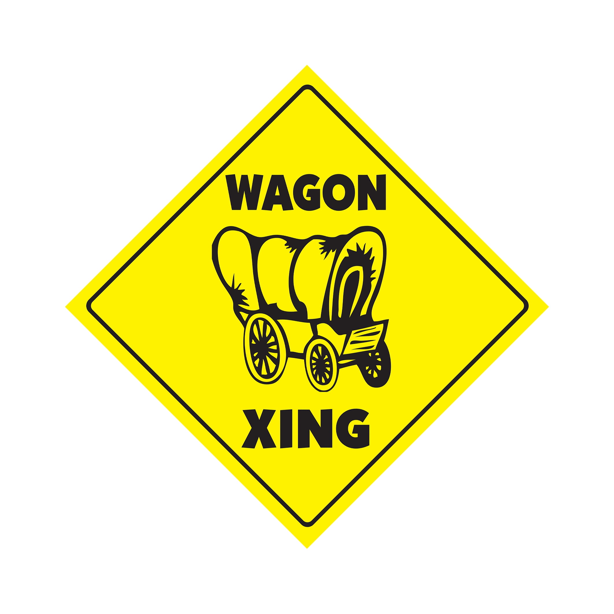 Wagon Crossing Sign Zone Xing | Indoor/Outdoor | 12" Tall lover western ...
