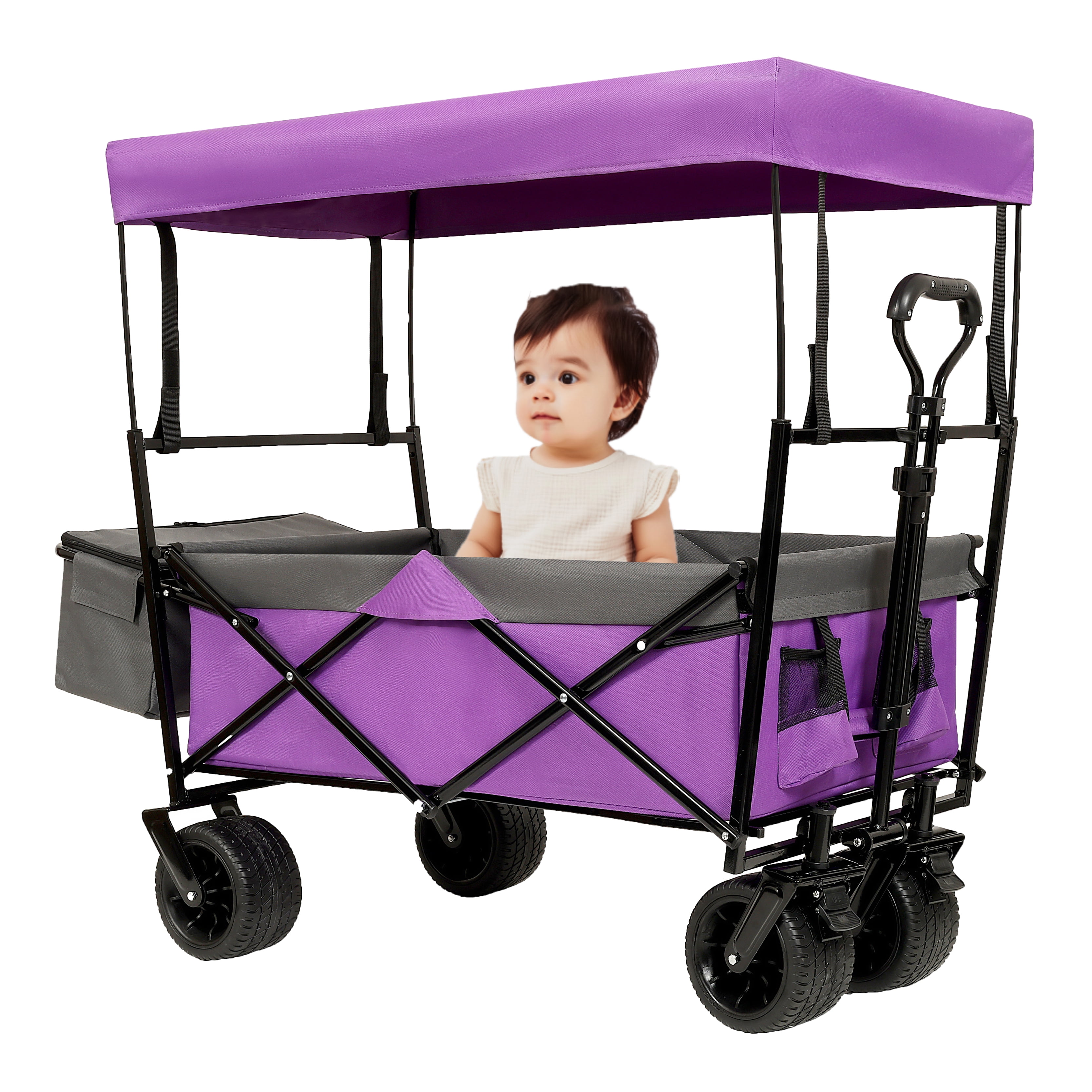 Wagon Kids, 3 in 1 Collapsible Wagon with 480lbs Weight Capacity Heavy ...