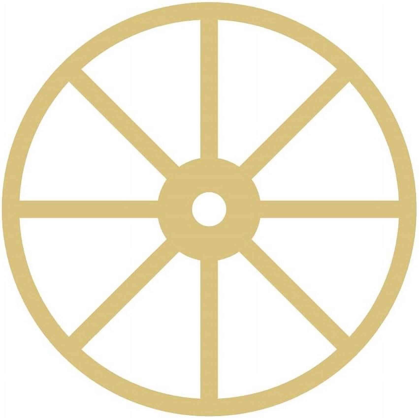 Wagon Wheel Cutout Unfinished Wood Western Covered Wagon Country Farm ...
