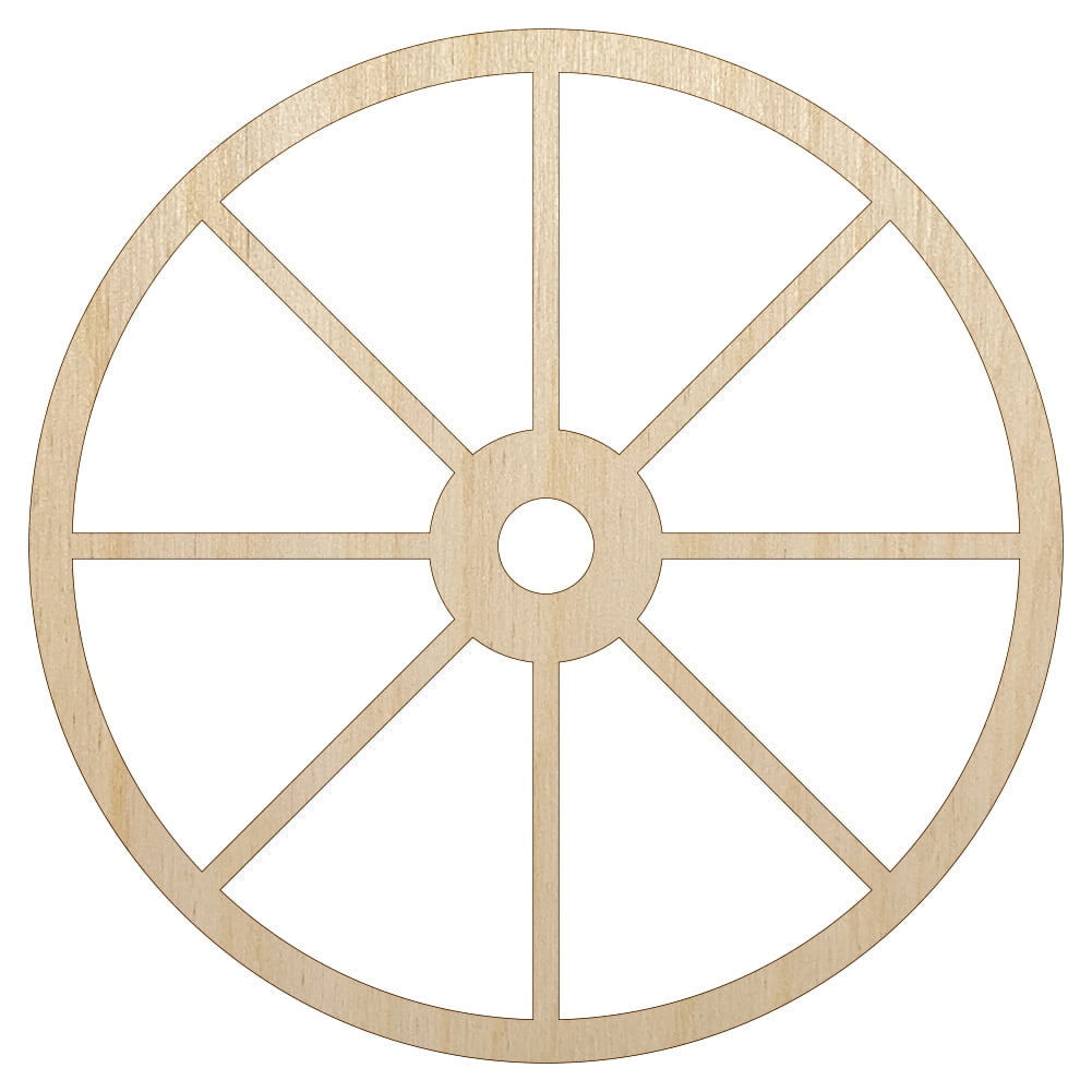 Wagon Wheel Solid Wood Shape Unfinished Piece Cutout Craft DIY Projects ...