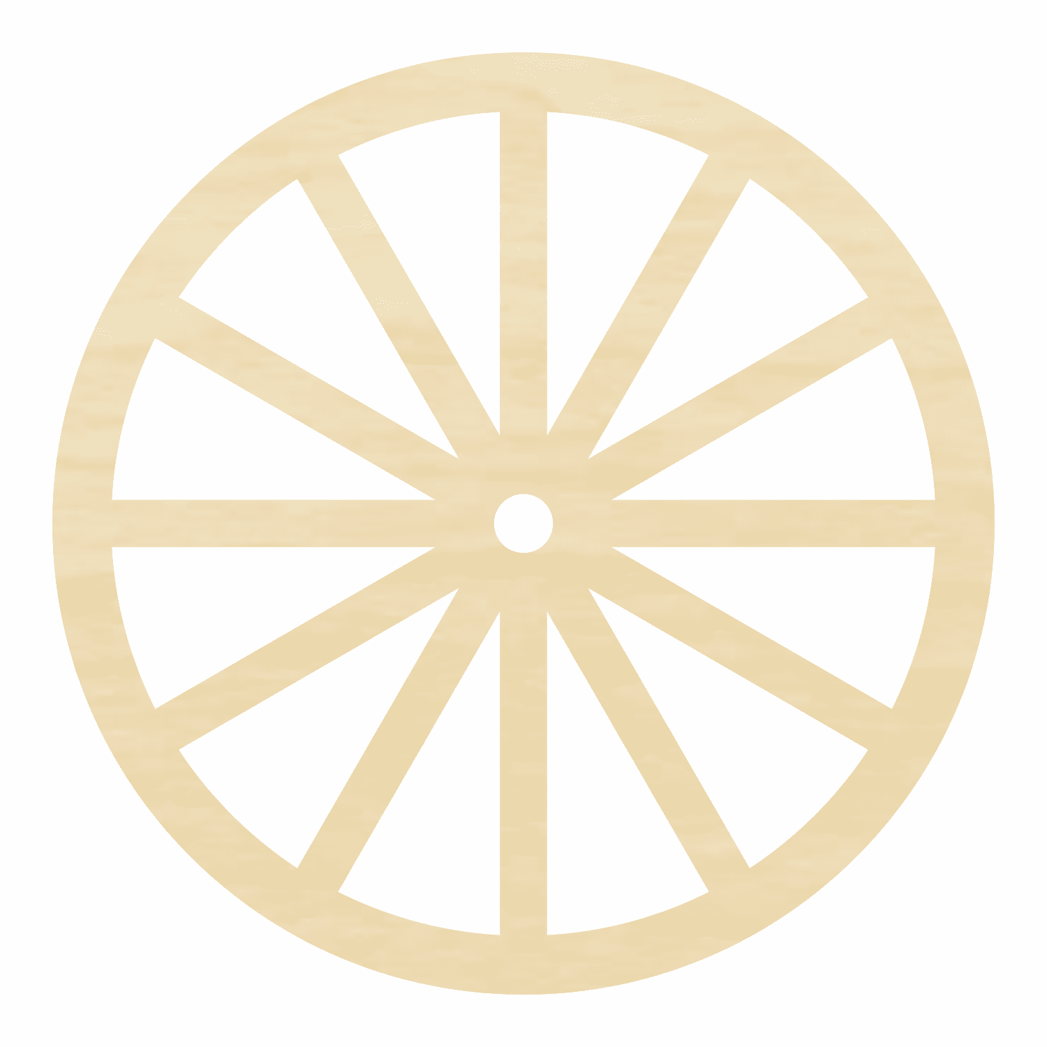Wagon Wheel Wood Cutout, Available in Multiple Sizes and Thicknesses ...
